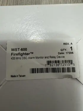 ECOLINK WST-600 Firefighter Audio Sensor Dsc